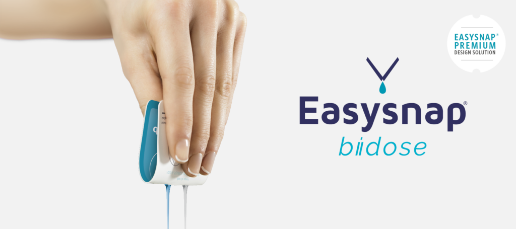 Easysnap Bidose • Easysnap Technology • Single Dose Pack with Dual Chamber